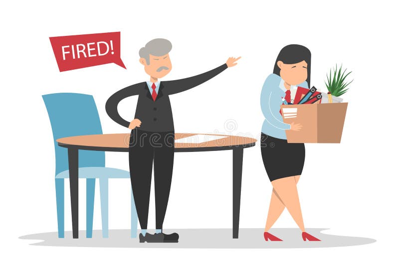 Boss Fired His Lazy Employee Stock Illustration - Illustration of ... Boss Fired His Lazy Employee Stock Illustration - Illustration of ...