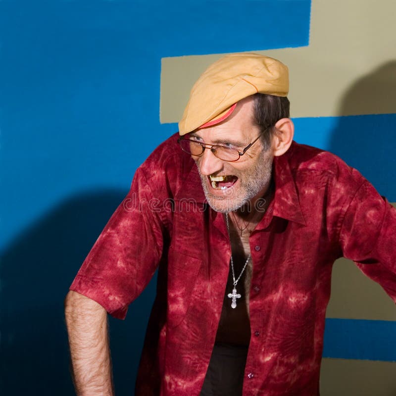 Angry Man in cap stock photo. Image of spiteful, evil - 12922086