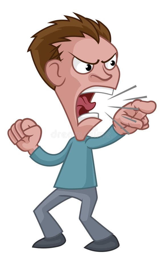 Angry Stressed Man or Bully Cartoon Shouting Stock Vector ... Angry Stressed Man or Bully Cartoon Shouting Stock Vector ...