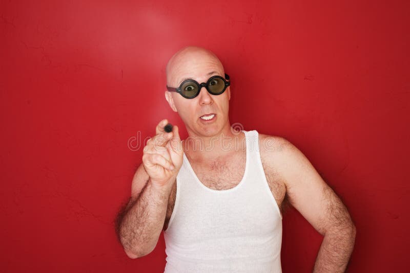 Angry Man with Cigar stock photo. Image of unhappy, male - 21023332