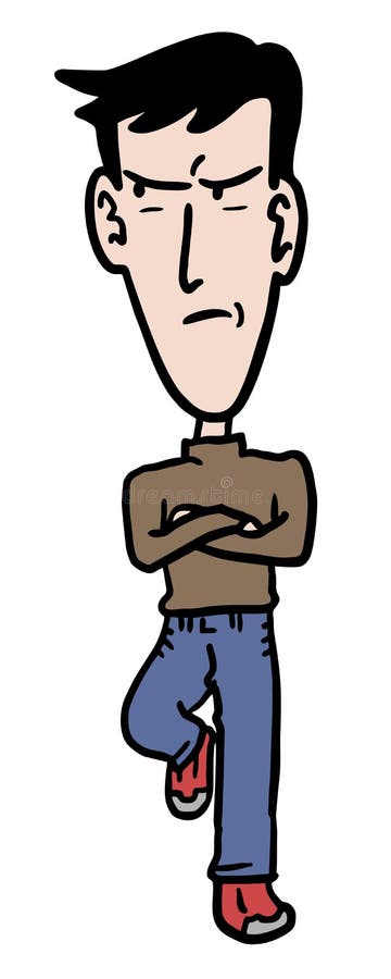 Cartoon Man Looking at His Watch Stock Vector - Illustration of angry ...