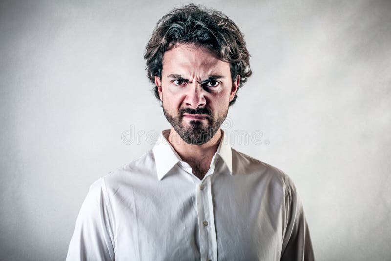 Angry man stock image. Image of dissattisfied, portrait - 37013299
