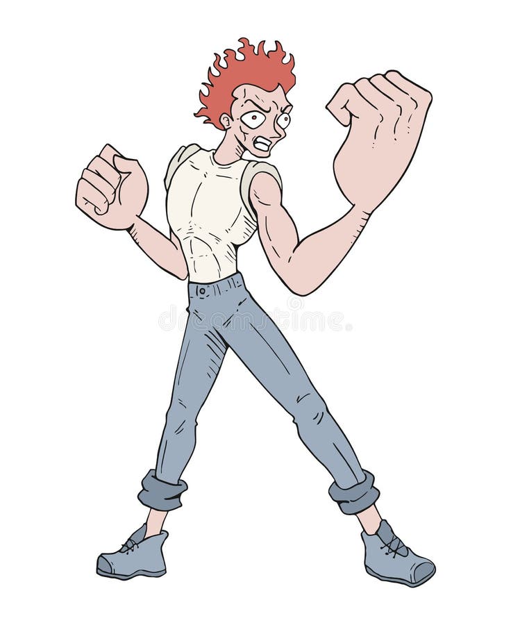 Angry man draw stock vector. Illustration of election - 265880224