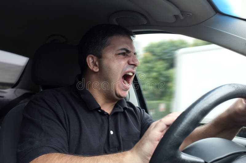 Man driving his car stock image. Image of auto, business - 57543687