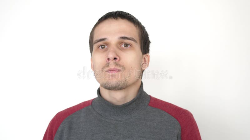 Angry Man with Evil Eyes, Serious Dramatic Expression. Closeup on a ...