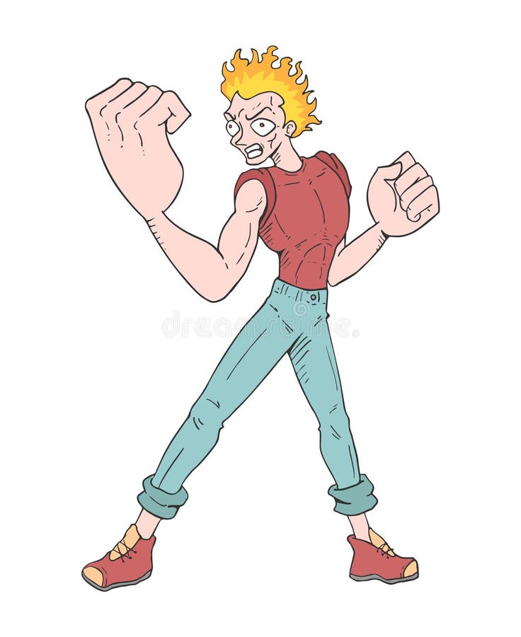 Cartoon Man Hair Fire Stock Illustrations – 185 Cartoon Man Hair Fire ...