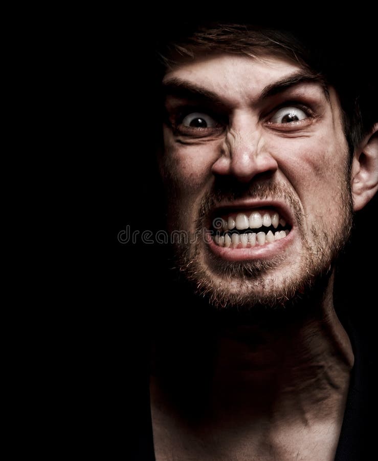 Scream of Rage - Angry Furious Evil Mad Man Stock Image - Image of fury ...