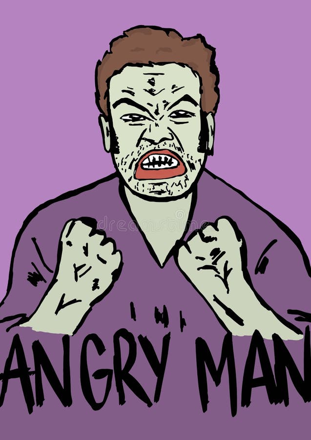 Angry man stock illustration. Illustration of punch, symbol - 53220136