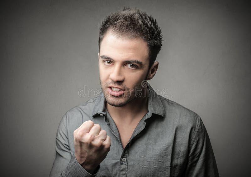 Angry man stock image. Image of devil, unhappy, negativity - 46742017
