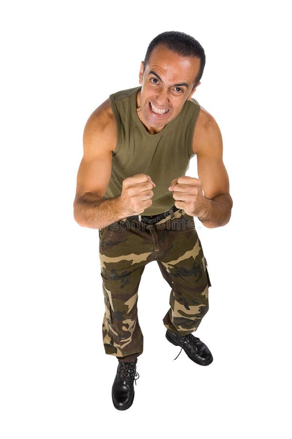 Angry Soldier stock image. Image of expression, uniform - 1027463