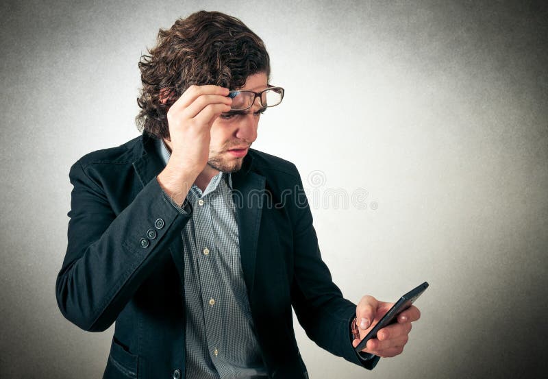 Angry man on phone stock image. Image of male, caucasian - 80000501