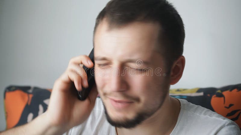 Angry Man at the Phone, Angry Phone Call Stock Footage - Video of ...