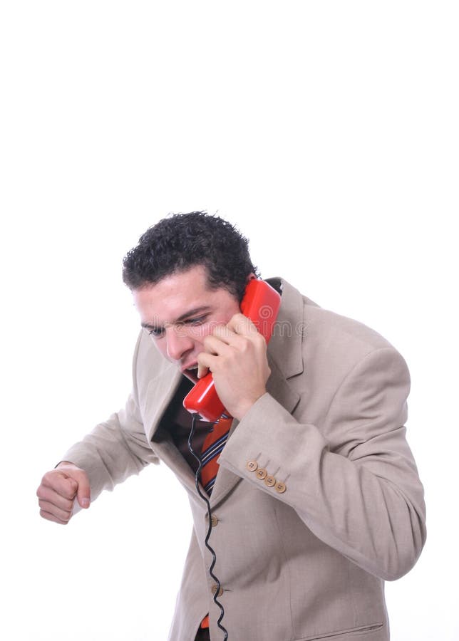 Angry man on the phone stock photo. Image of intimidating - 34584444