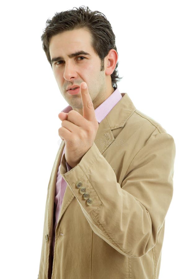 Angry man pointing stock photo. Image of handsome, people - 91649342