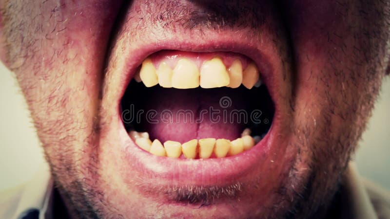 Angry man screaming stock video. Video of open, teeth - 91678367