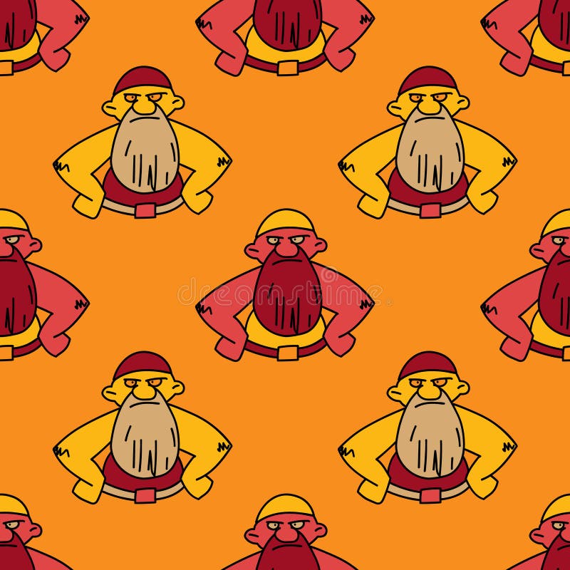 Angry man seamless pattern stock vector. Illustration of bearded ...