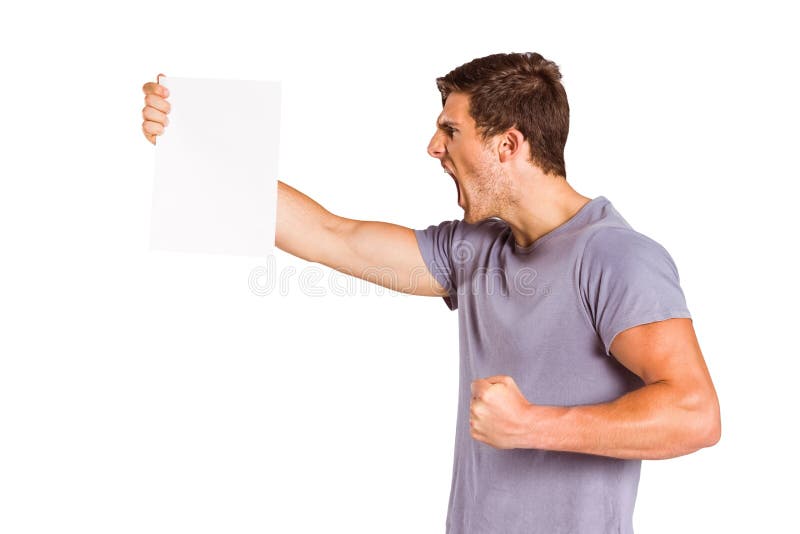 Angry Man Shouting Piece Paper Stock Photos - Free & Royalty-Free Stock ...