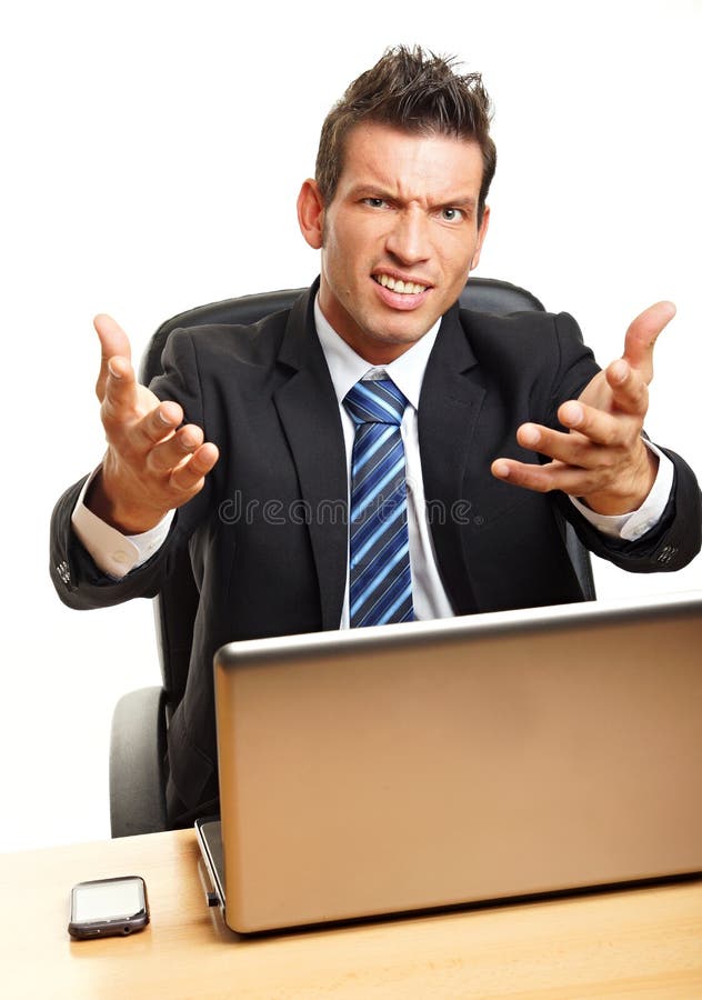 Angry man in suit stock image. Image of thoughtful, face - 42722653
