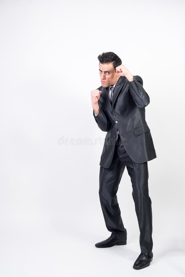Angry man in suit stock photo. Image of isolated, white - 178602012