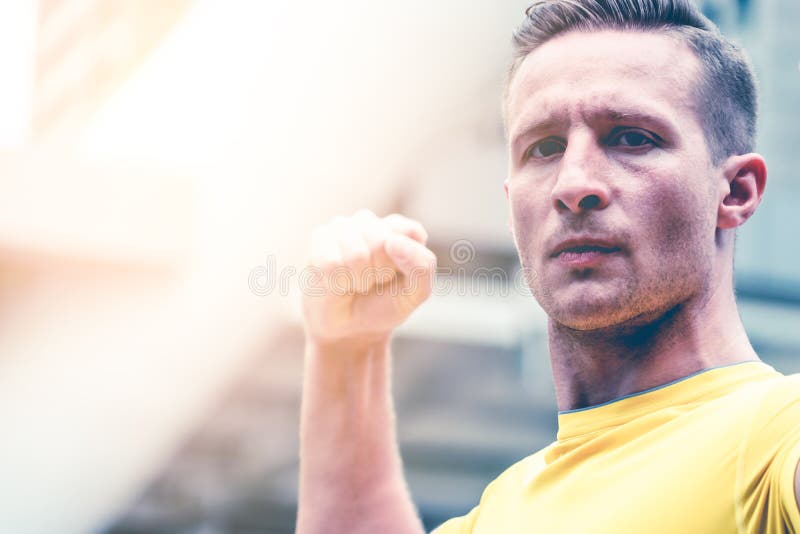 Angry Man is Throwing a Punch Stock Photo - Image of gesture ...