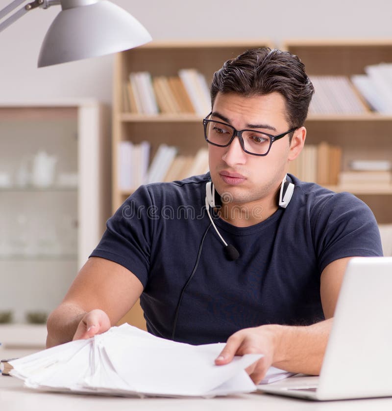 Angry Man with Too Much Paperwork To Do Stock Image - Image of ...