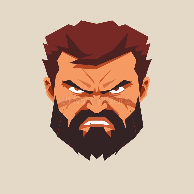 Angry Old Man Vector Flat Minimalistic Isolated Illustration Stock ...