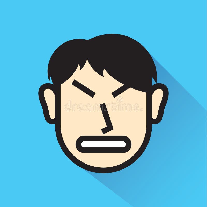 Angry Man. Vector Illustration Decorative Background Design Stock ...