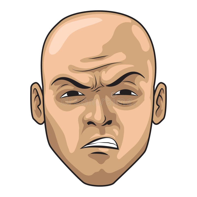 Angry Man. Vector Illustration Decorative Design Stock Vector ...