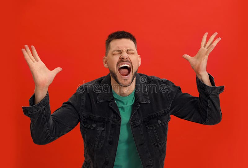 Angry man yelling stock photo. Image of psychotic, breakdown - 37601074