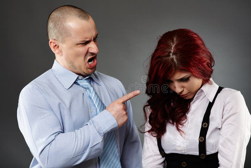 Angry manager stock photo. Image of employee, afraid - 36662376