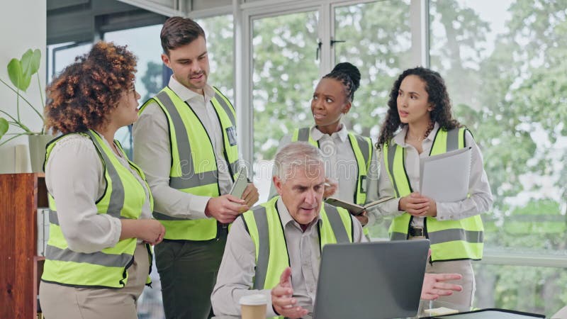 Angry, Manager and Construction and Team in Office with Feedback ...