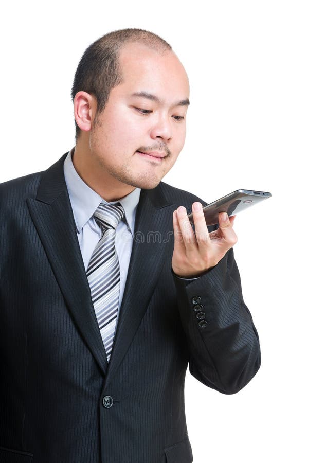 Angry Manager Using Audio Message Stock Photo - Image of boss, phone ...