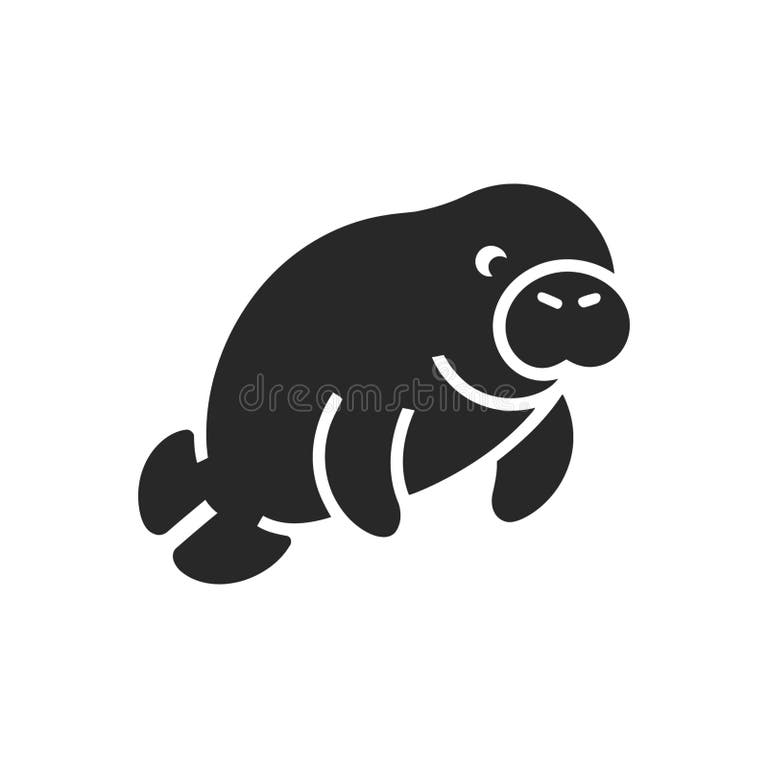 Angry Manatee Icon stock vector. Illustration of icon - 361760090