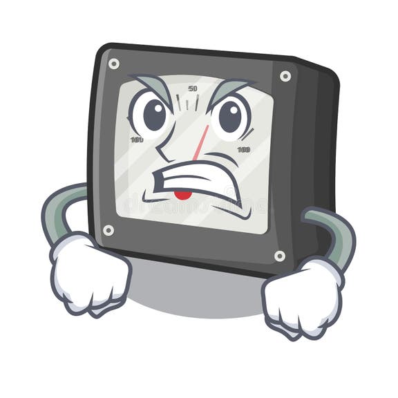 Angry Meter Ampere in the Character Box Stock Vector - Illustration of ...