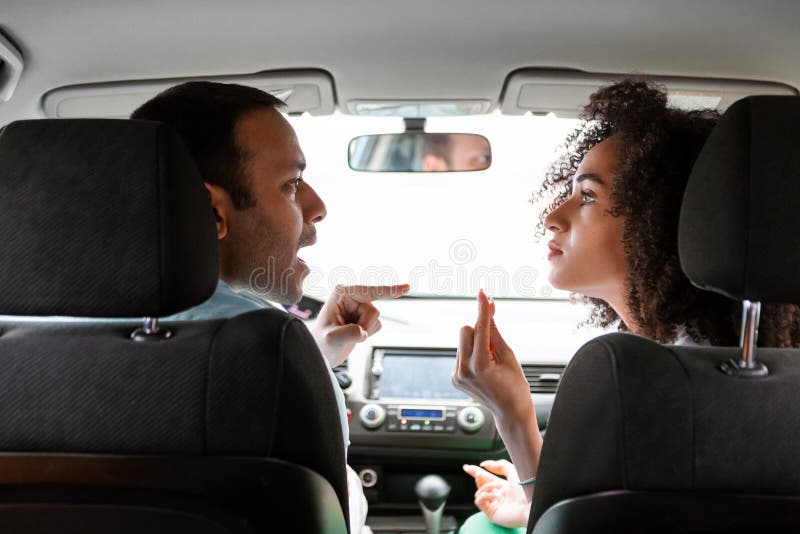 Angry Middle Eastern Couple Having Conflict Expressing Disagree In