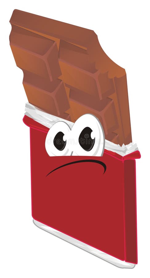 Evil chocolate stock vector. Illustration of manga, sticker - 7527411