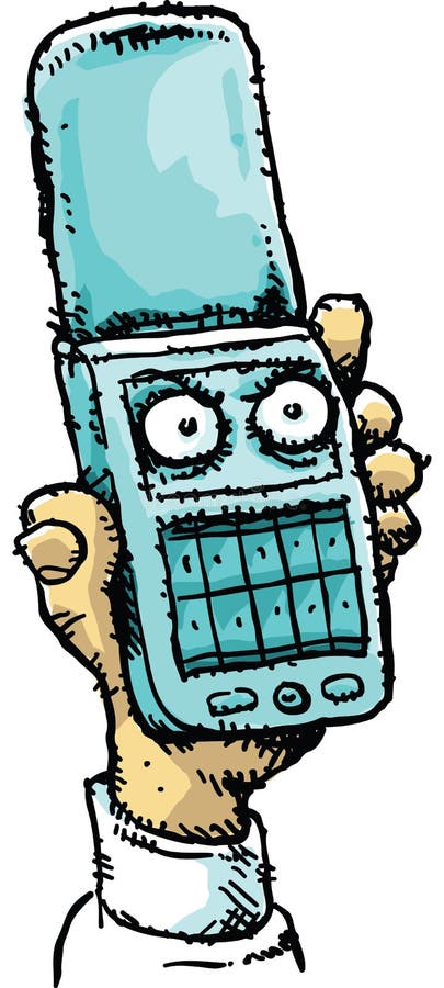 Angry Mobile Flip Phone stock illustration. Illustration of flip - 41195716