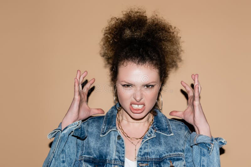 Angry model stock image. Image of human, cute, complaint - 12652755