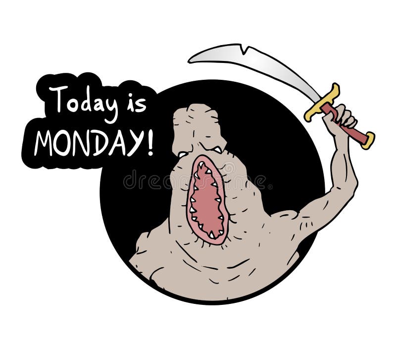 Monday Message in Pop Art Comic Style. Stock Vector - Illustration of ...