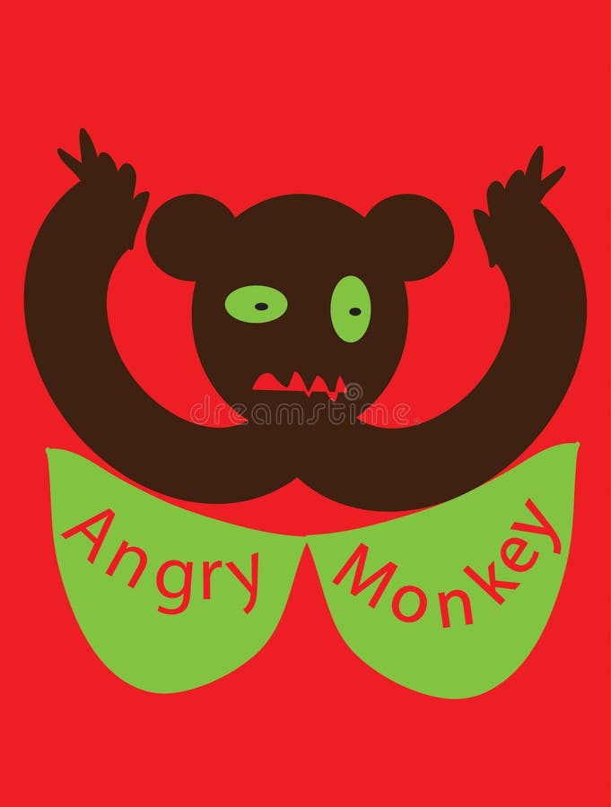 Angry monkey stock illustration. Illustration of monkey - 46631404