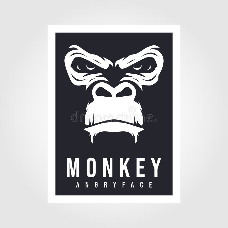 Angry Monkey. Monkey Head Logo Vector Stock Vector - Illustration of ...