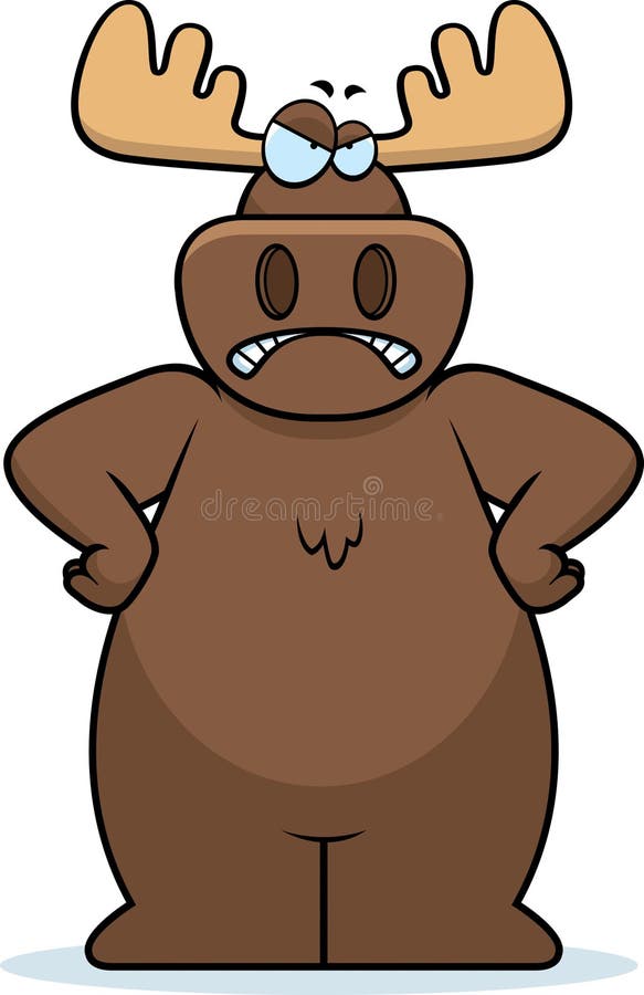 Angry Moose stock vector. Illustration of frown, growl - 11518238