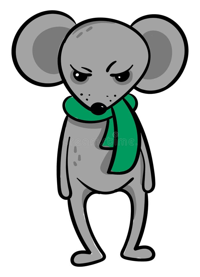 Angry mouse stock vector. Illustration of kitchen, child - 32595915