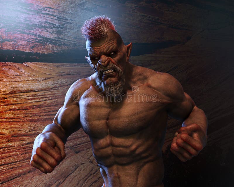 Angry Demon stock illustration. Illustration of angry, terror - 394406