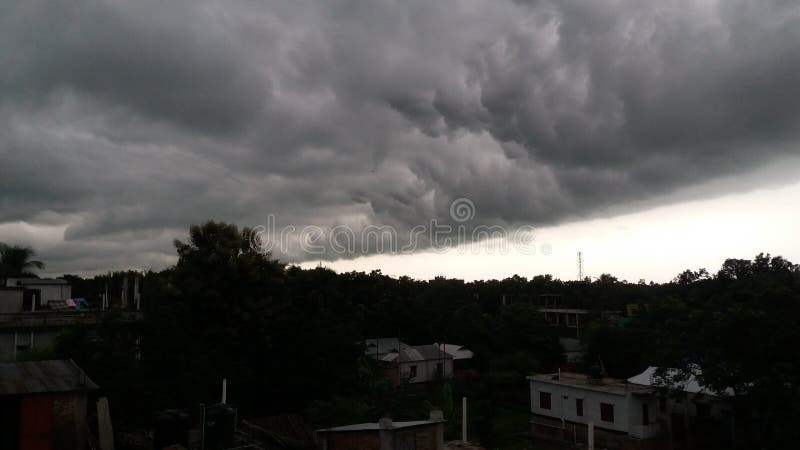 Angry Nature with Black Cloud Stock Image - Image of cloud, lightning ...
