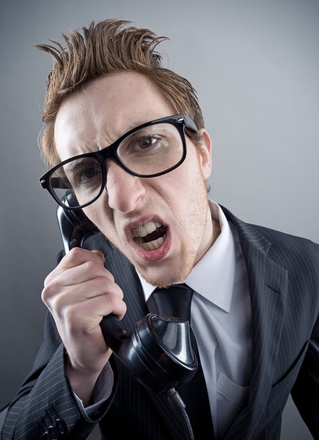 Angry nerd businessman stock photo. Image of frustration - 36668702