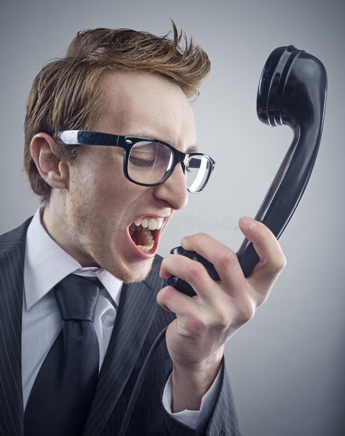 Angry nerd businessman stock image. Image of aggressive - 36201047