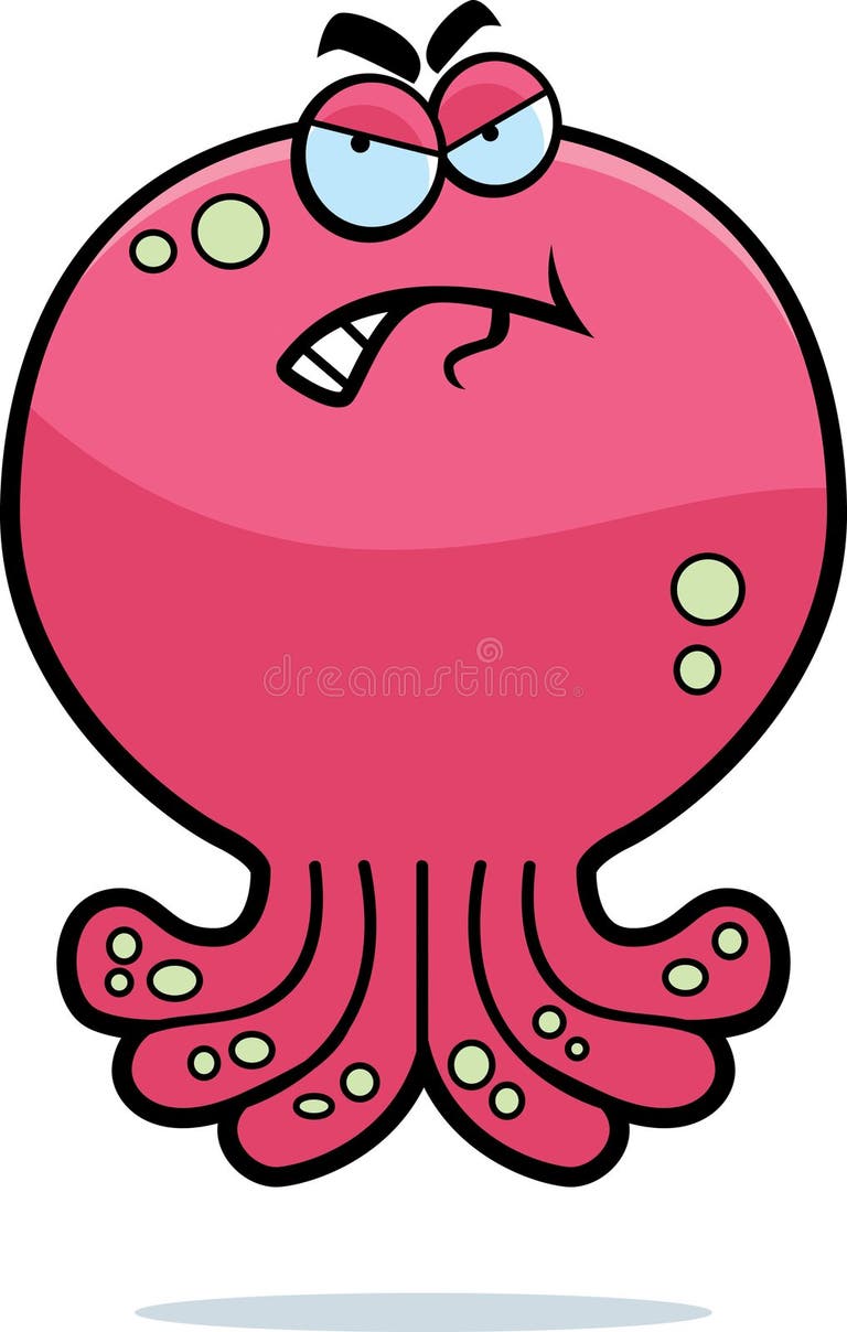 Angry Octopus Cartoon Stock Illustrations – 603 Angry Octopus Cartoon ...