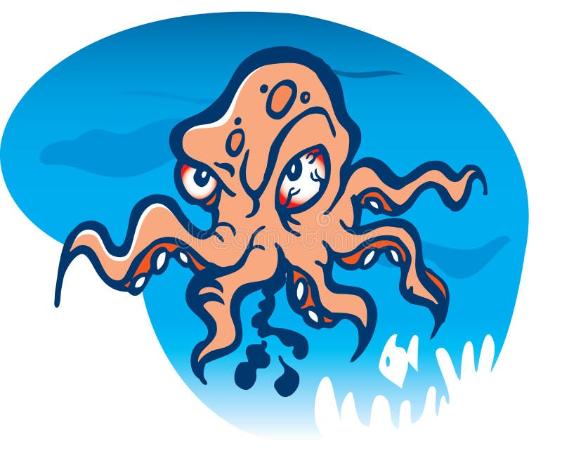 Evil Octopus Cartoon Pixilart Really Really Bad Octopus By