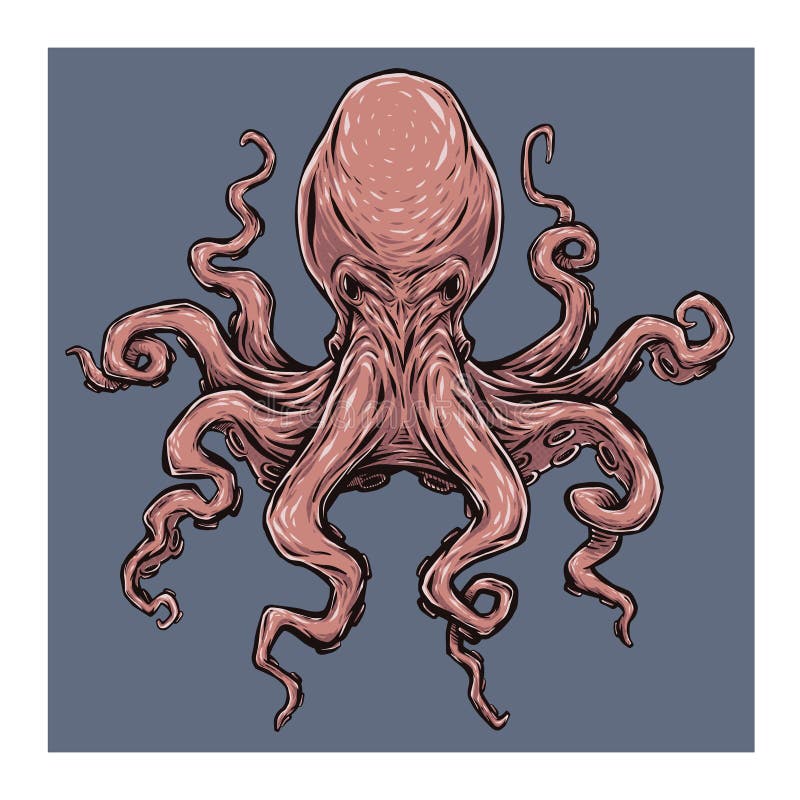 Angry Octopus Drawing